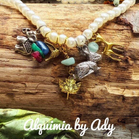 Alquimia | Jewelry | Pearl Necklace Adorned With Charms | Poshmark